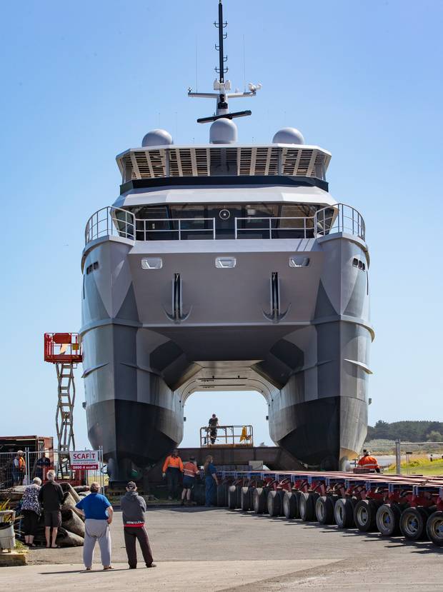 The Beast: Michael Hill's giant catamaran about to launch | Otago Daily ...