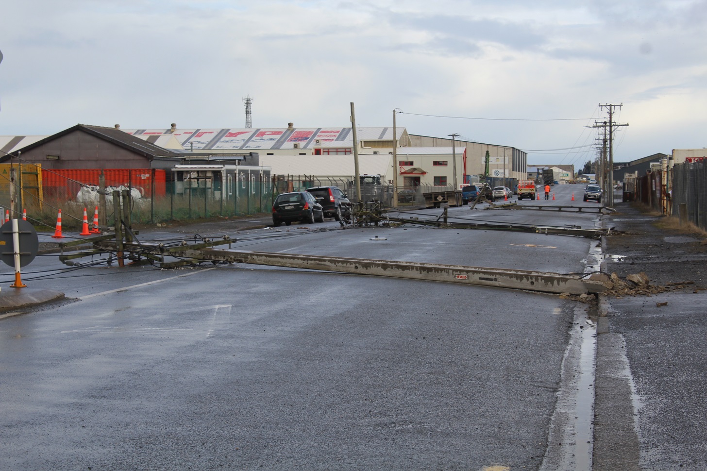 Poles drop 'like dominoes' in southern street | Otago Daily Times ...
