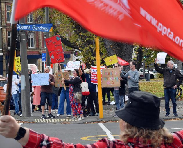 Teachers hit streets as part of rolling strikes | Otago Daily Times ...