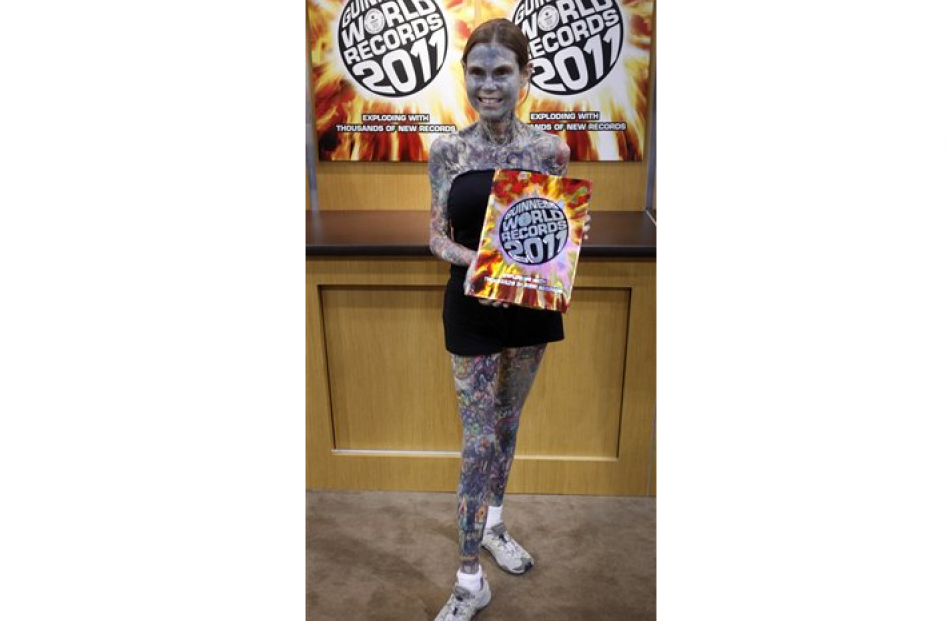 World's most tattooed woman shows her body art | Otago Daily Times ...