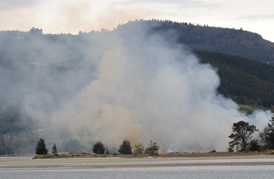 Fire on island in Blueskin Bay | Otago Daily Times Online News